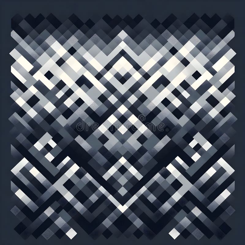 Monochromatic Geometric Pattern Stock Illustration - Illustration of ...