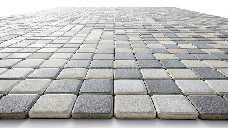Monochromatic Gray and White Square Paving Stone Pathway a Geometric ...