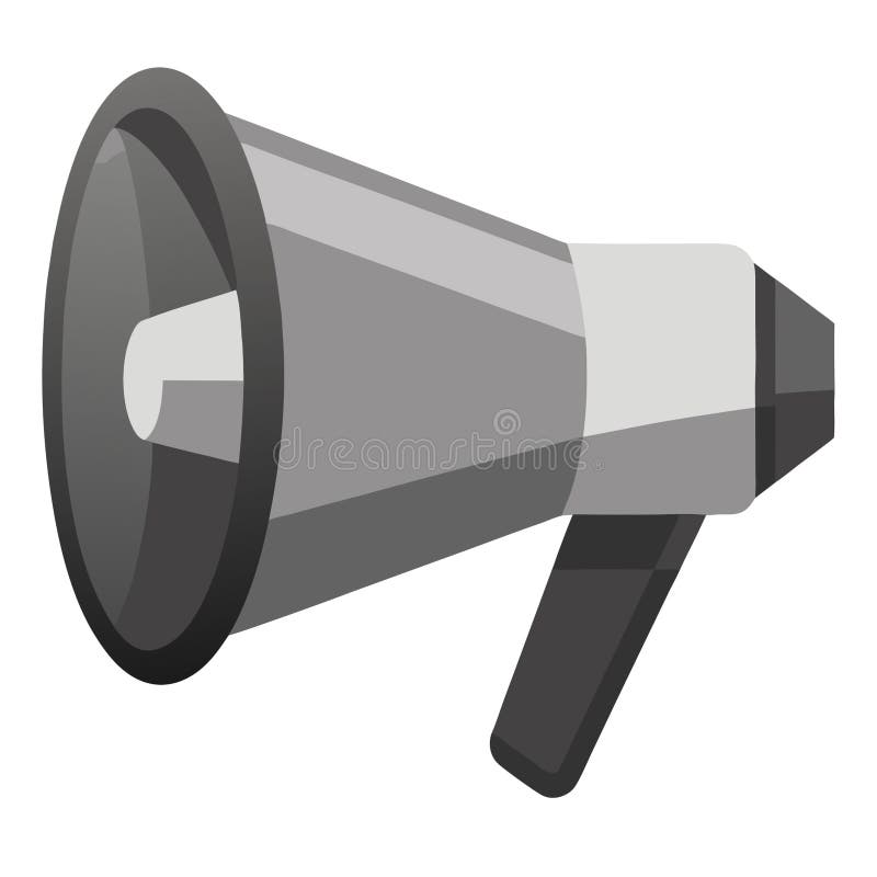 Monochromatic Grey Megaphone Illustration Design Stock Vector ...