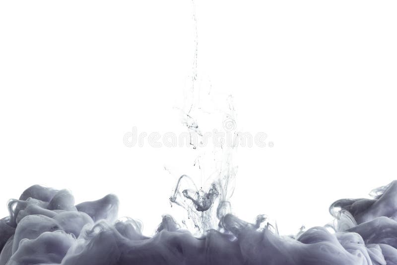 Monochromatic Grey Paint Splash, Isolated Stock Photo - Image of grey ...