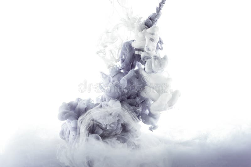 Monochromatic Grey Paint Splash, Isolated Stock Photo - Image of ...