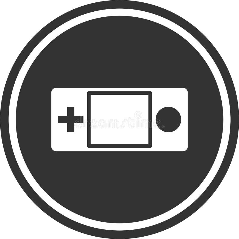 Monochromatic Icon with Portable Video Game. Stock Vector ...