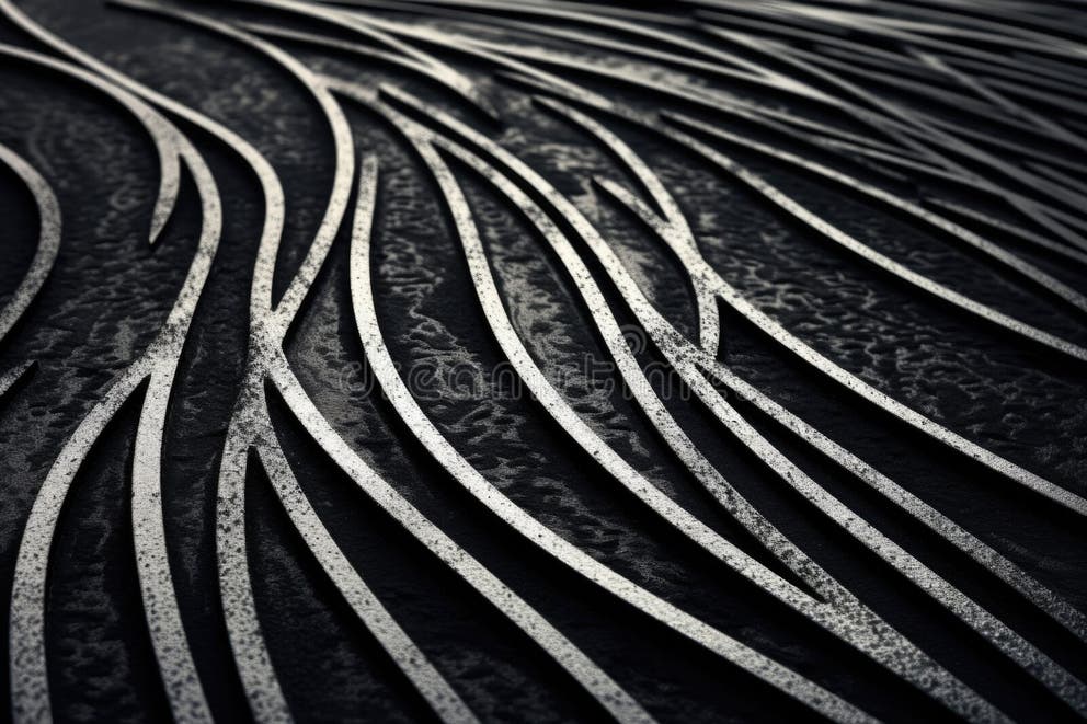 A Monochromatic Image Featuring Undulating Patterns Stock Image - Image ...