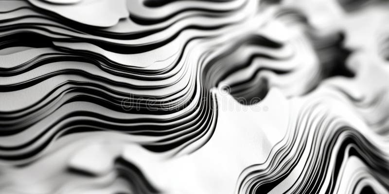 A Monochromatic Image of Undulating Lines, Great for Minimalist Designs ...