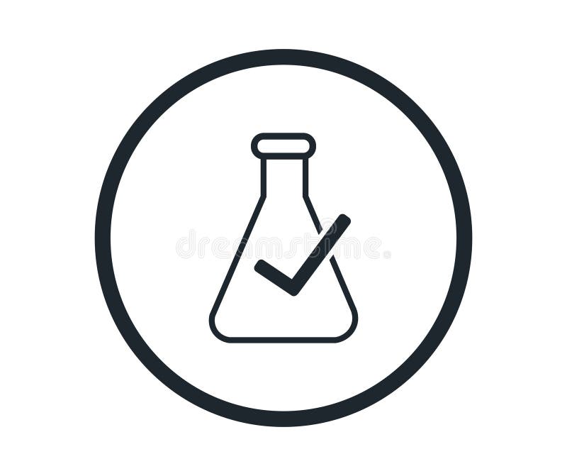 Monochromatic Lab Tested Symbol Stock Vector - Illustration of vector ...