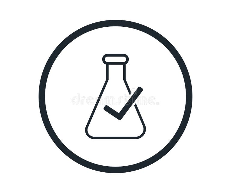 Monochromatic Lab Tested Symbol Stock Vector - Illustration of vector ...