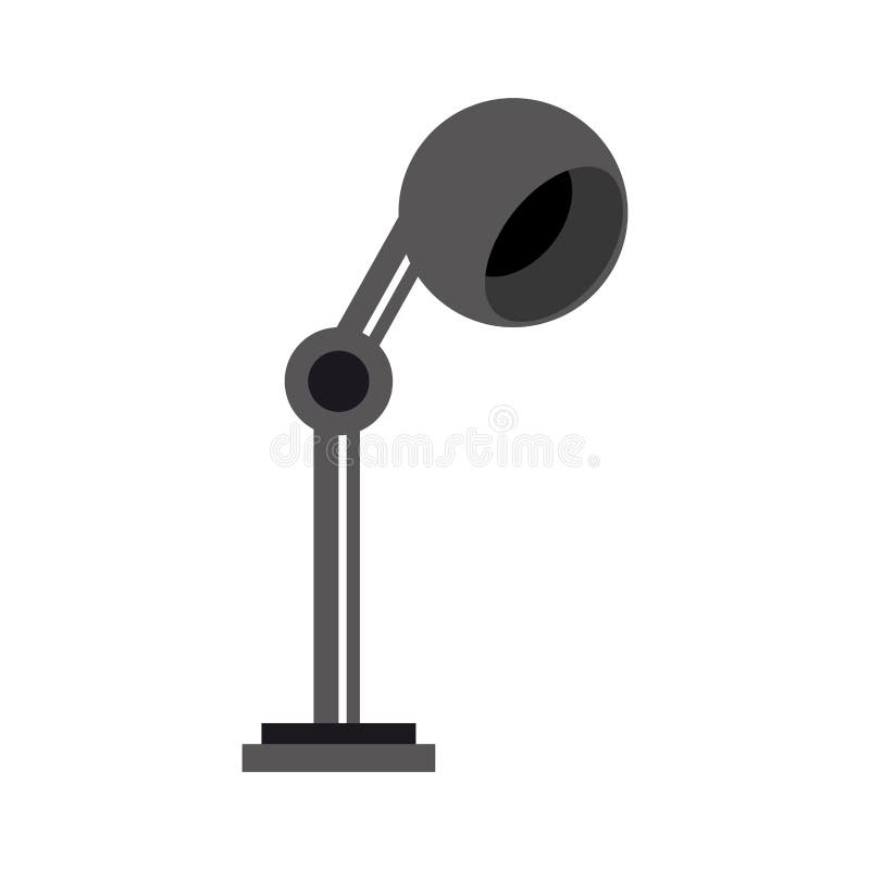 Monochromatic Lamp Bulb Light Office Icon Stock Vector - Illustration ...