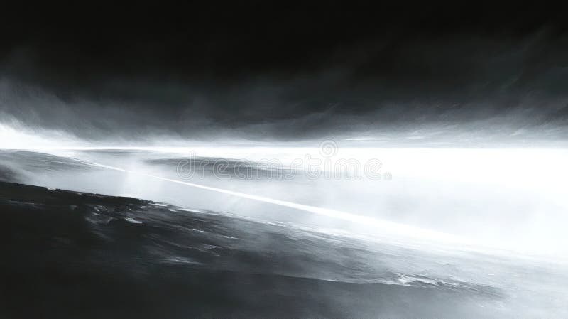 A Monochromatic Landscape Depicting a Dramatic Horizon with Contrasting ...