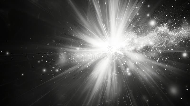 Monochromatic Light Rays and Dust Particles Background Stock ...