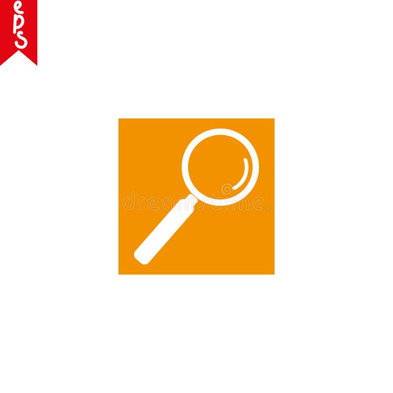 Monochromatic Magnifying Glass Icon. Isolated on White Eps10 Stock ...