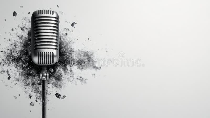 Monochromatic Microphone, a Study in Texture and Contrast with Black ...