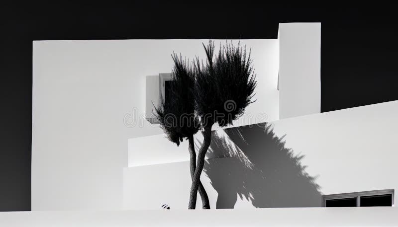 A Monochromatic Minimalistic Design with Graphic Elements Stock ...