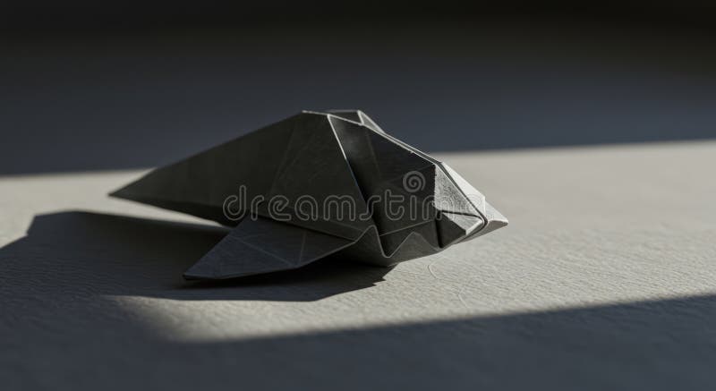 Monochromatic Origami Sculpture: a Study in Light and Shadow Stock ...