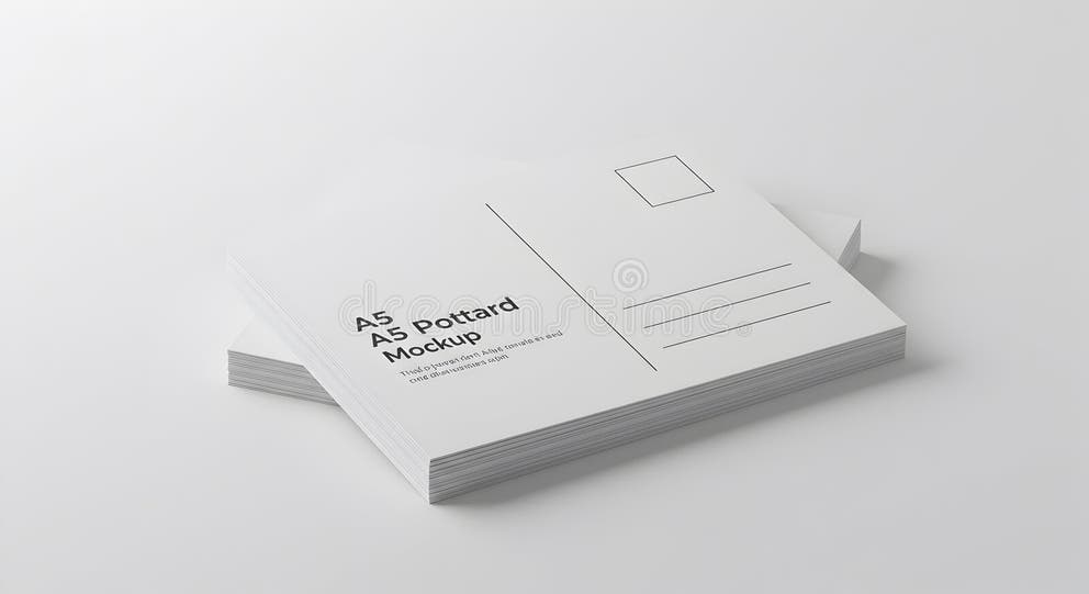 Monochromatic A5 Postcard Mockup for Brand Presentation and Visual ...