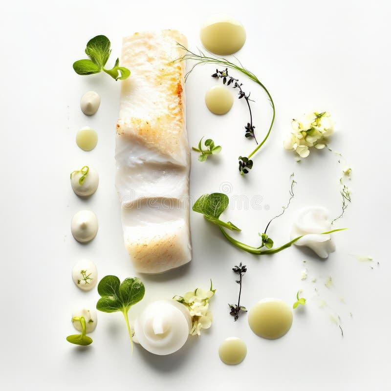 A Monochromatic Presentation in White: White Fish, White Sauce, White ...