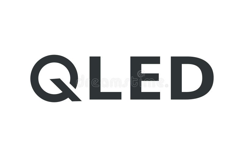 Monochromatic QLED Resolution Symbol. Concept of Resolutions and Media ...