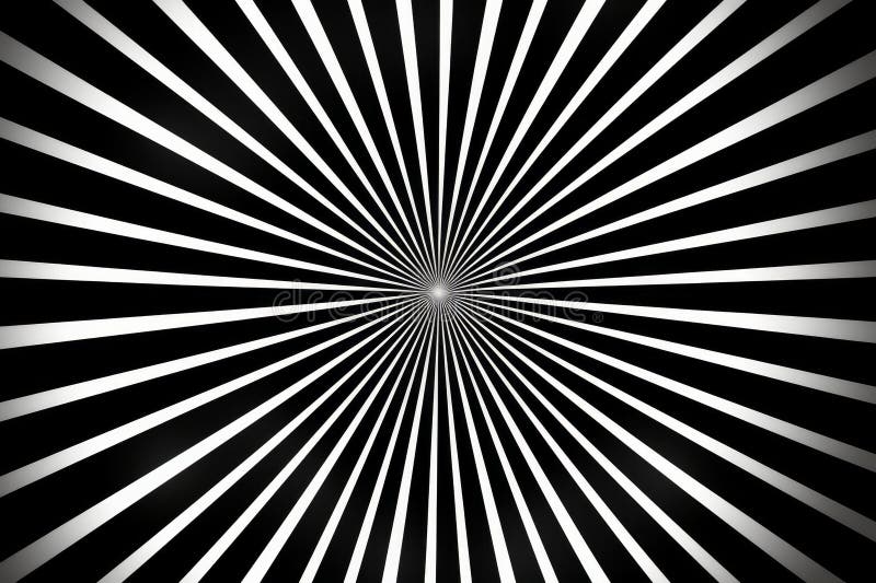 Monochromatic Radial Pattern Vector Graphic in Black and White ...