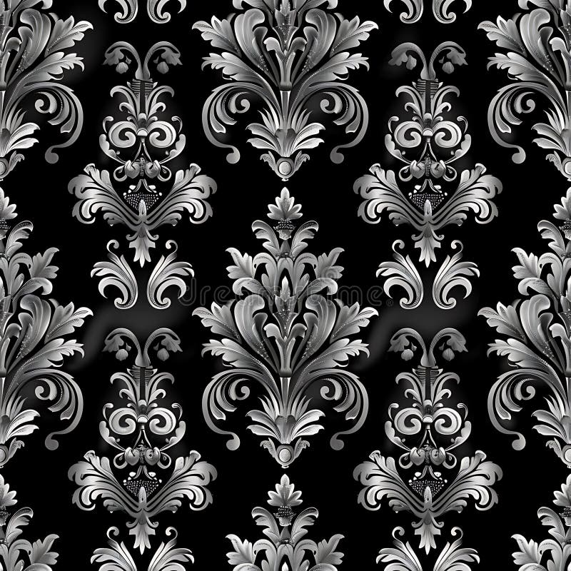 Elegant Gothic Wallpaper Seamless Tile Stock Illustration ...