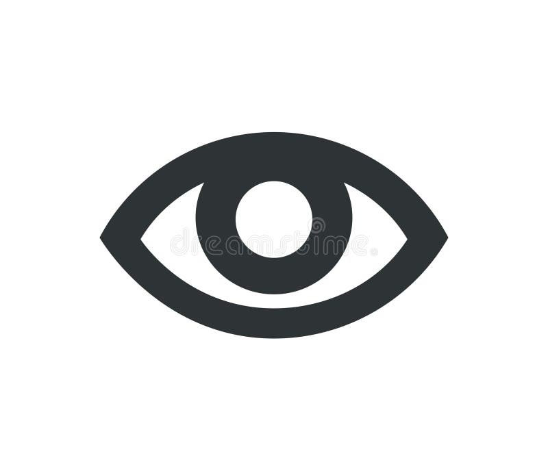 Monochromatic Simple Human Eye Symbol. Vector Illustation Stock Vector ...