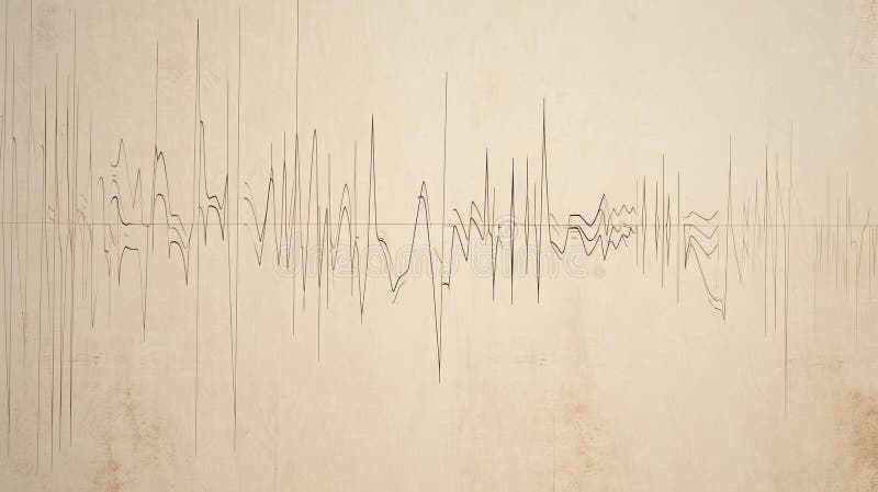 Monochromatic Soundwave Interpretation Stock Illustration ...