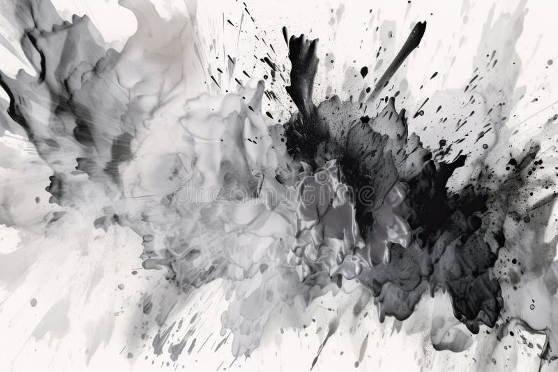 Monochromatic Splash Background with Paint Splash Pattern Stock ...