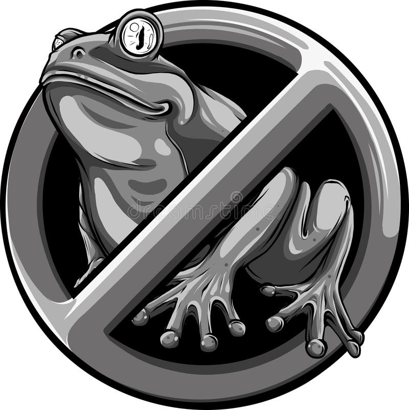 Stop Frog. Forbidden Red Road Sign. Ban Toad. No Vector Illustration ...