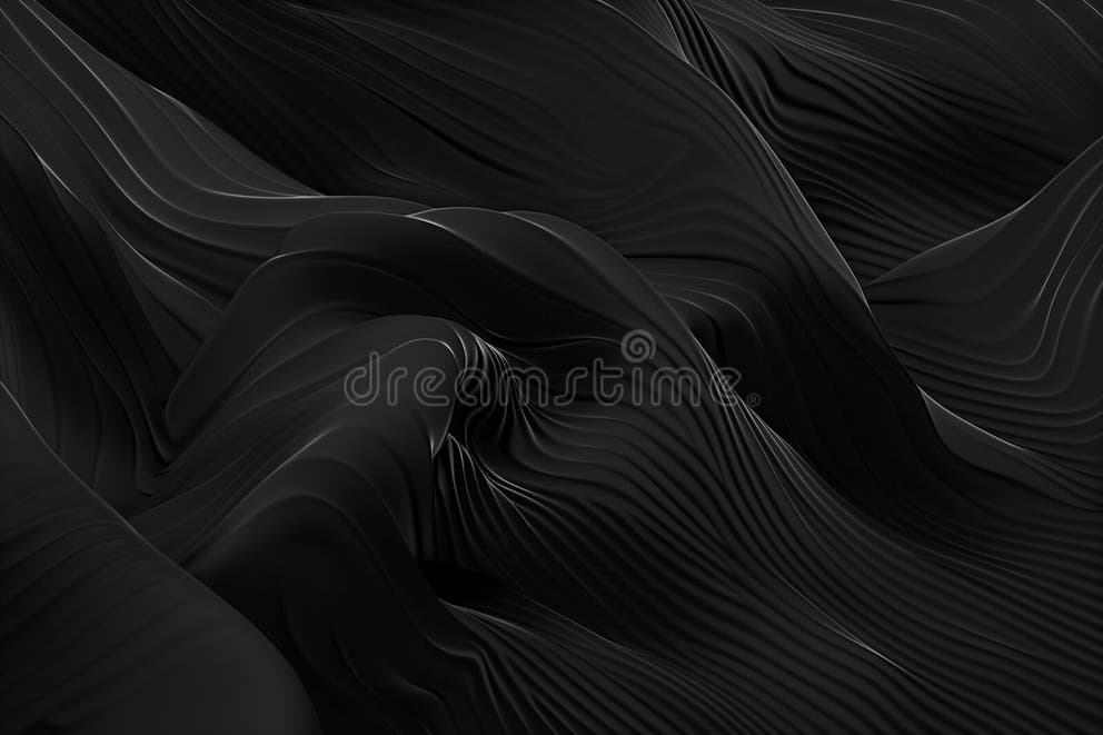 Monochromatic, Undulating Forms in Shades of Black. the Textured Design ...
