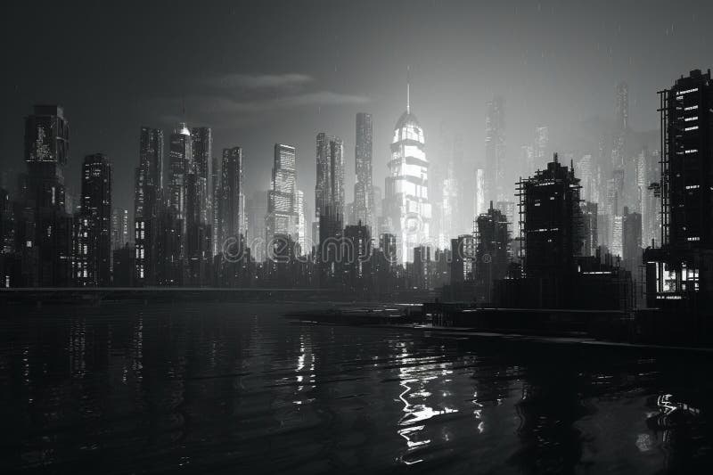 Monochromatic Urban Cityscapes with Striking Grays Stock Photo - Image ...