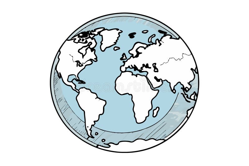 A Monochromatic World Map with Highlighted Countries, Perfect for ...