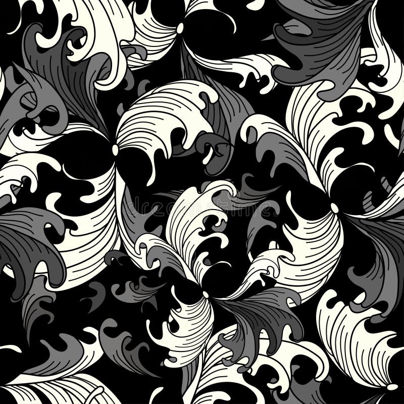 Monochrome water symbols stock vector. Illustration of graphic - 60848154