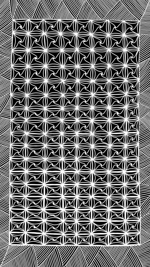 Intricate Black and White Hermann Grid Optical Illusion, Where Frenetic ...