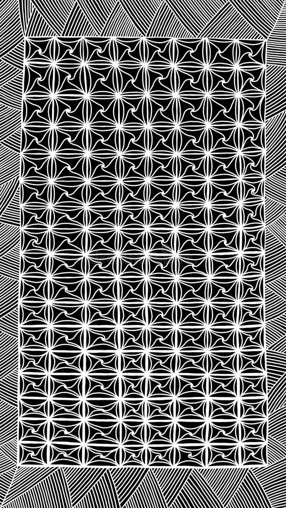 Intricate Black and White Hermann Grid Optical Illusion, Where Frenetic ...