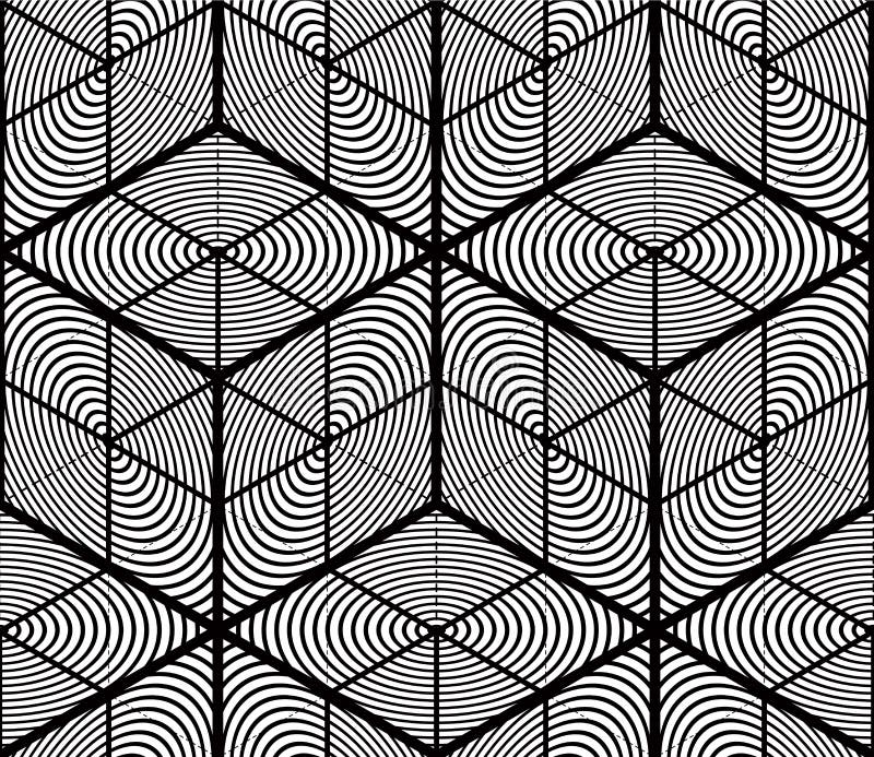 Monochrome Abstract Interweave Geometric Seamless Pattern. Vector Black ...