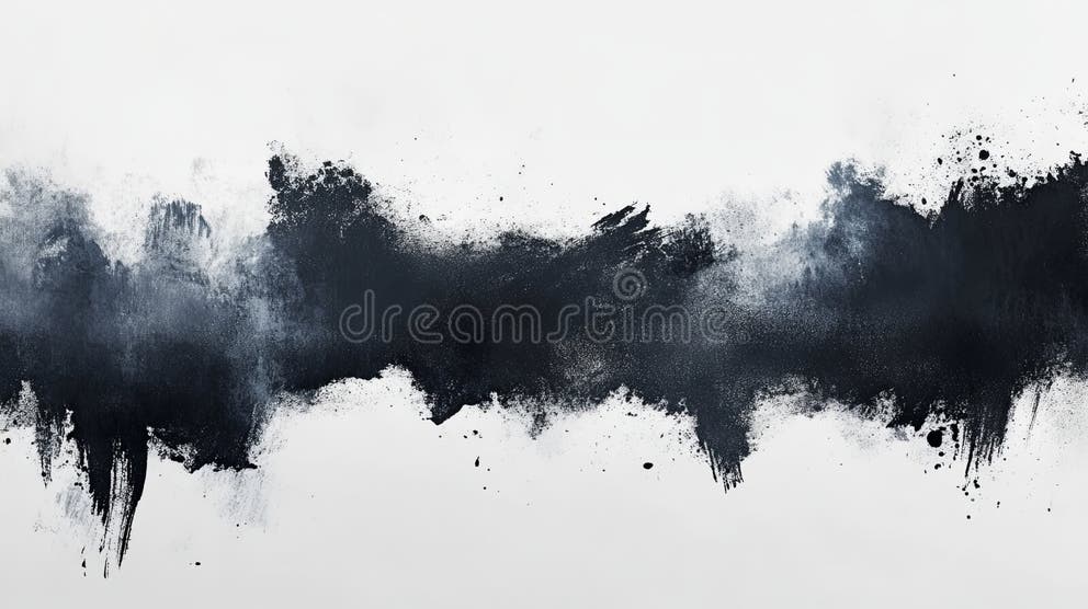 Monochrome Abstract Paint Splatter Art with Dynamic Patterns Stock ...