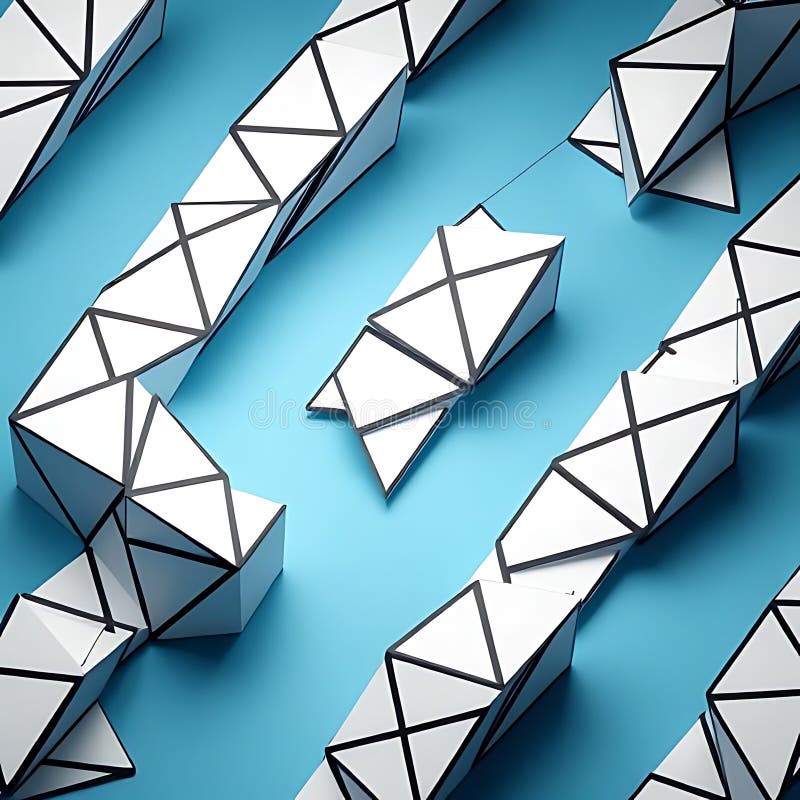 Monochrome Abstract Pattern with Overlapping Triangles Stock ...