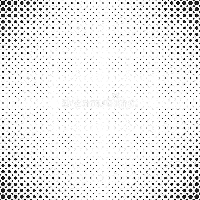 Monochrome Abstract Repeating Halftone Circle Pattern Background