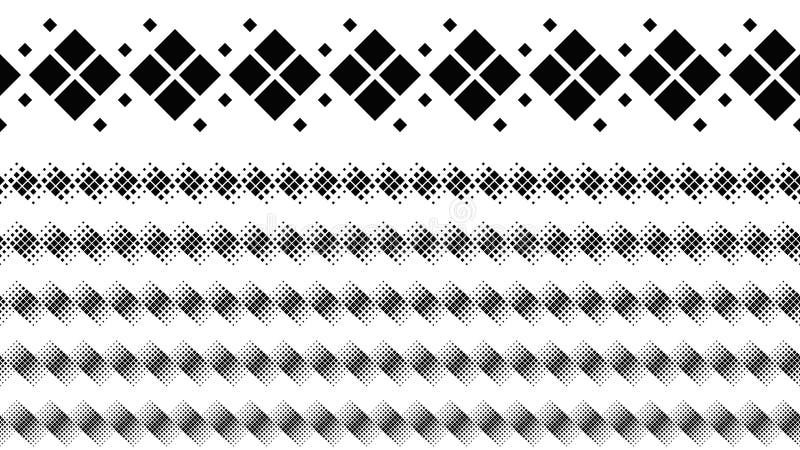 Monochrome Abstract Square Pattern Page Break Set Stock Vector ...
