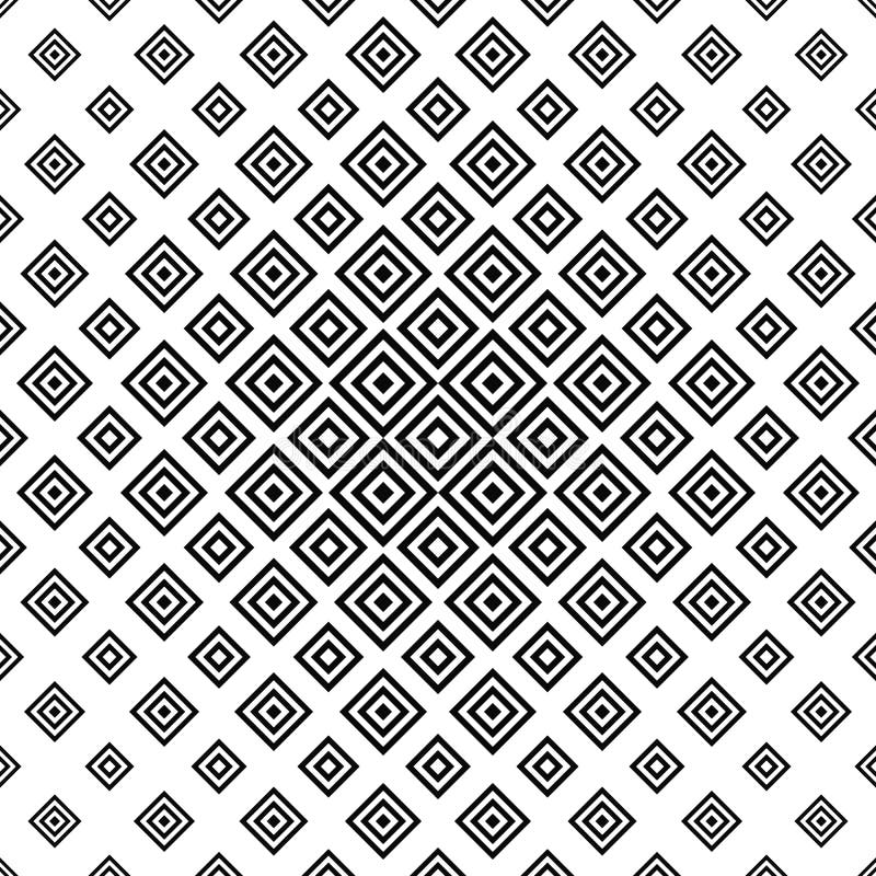 Monochrome Abstract Square Repeat Pattern Stock Vector - Illustration ...