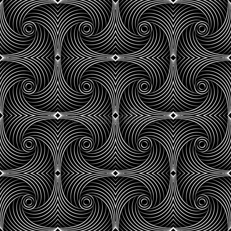Abstract Vector Seamless Pattern. Geometric Curve Elements. Stock ...