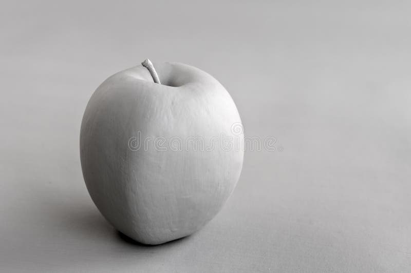 Monochrome apple stock image. Image of fruit, painted - 37260459