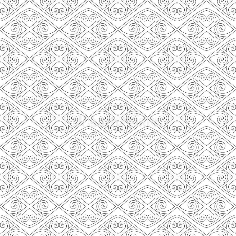 Monochrome Asian Pattern stock vector. Illustration of national - 61396626