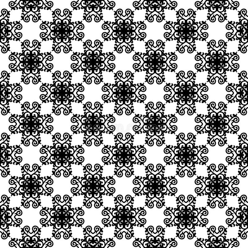 Monochrome Asian Pattern stock vector. Illustration of design - 62791797