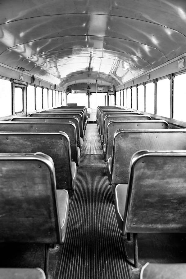 Monochrome Back of the Bus stock photo. Image of history - 79487622