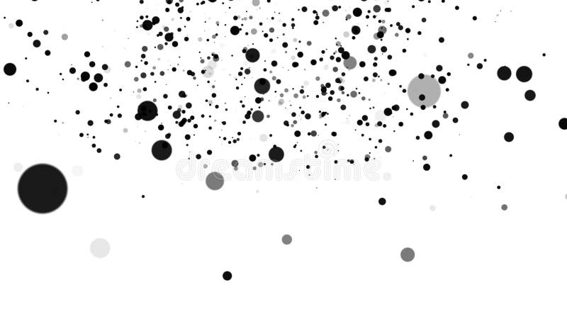 Monochrome Background with Falling Down Particles. Black and White ...