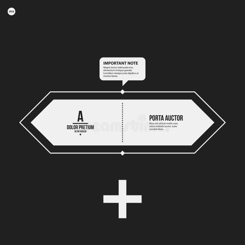 Monochrome Banner Template in Strict Style Stock Vector - Illustration ...