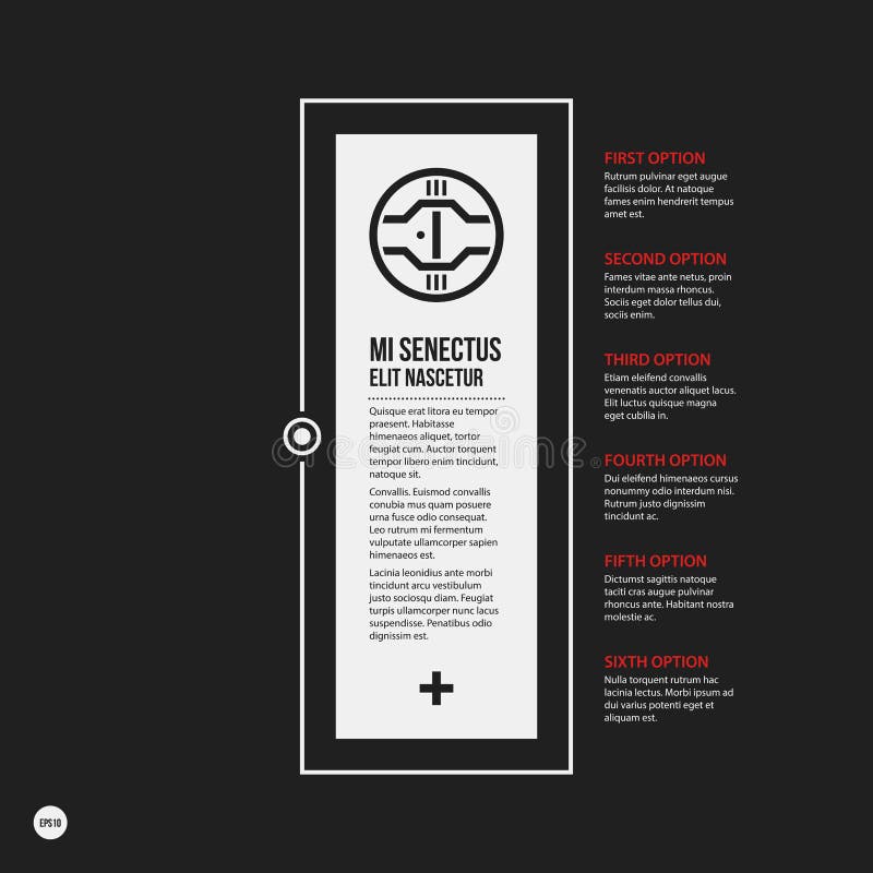 Monochrome Banner Template in Strict Style Stock Vector - Illustration ...