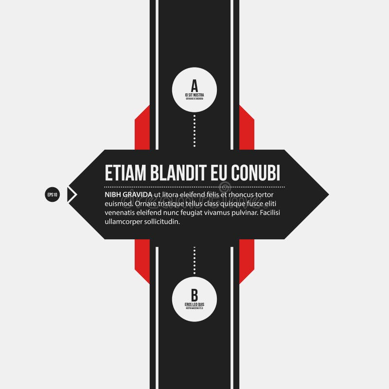 Monochrome Banner Template in Strict Style Stock Vector - Illustration ...