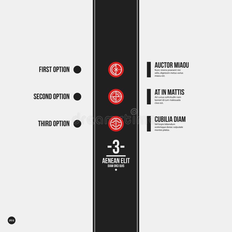 Monochrome Banner Template in Strict Style Stock Vector - Illustration ...