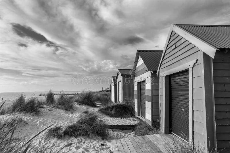Beach Cabins on the Chelsea Beach, Victoria, Australia 1 Editorial ...