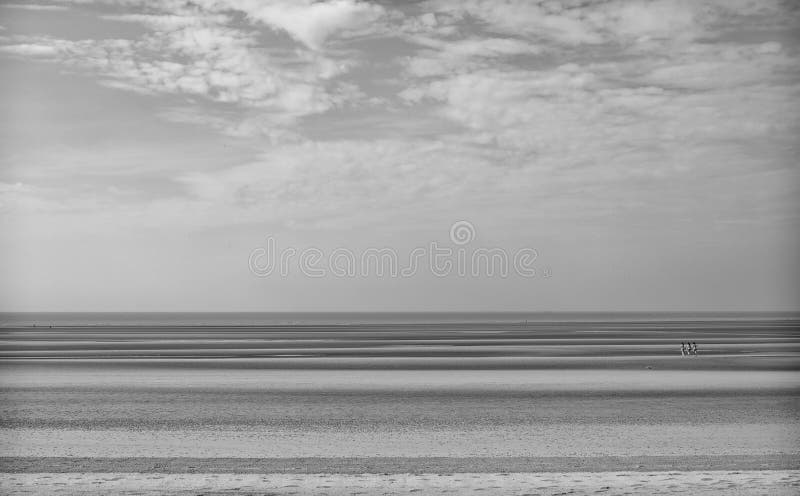 Monochrome beach and sea stock photo. Image of seascape - 12215212
